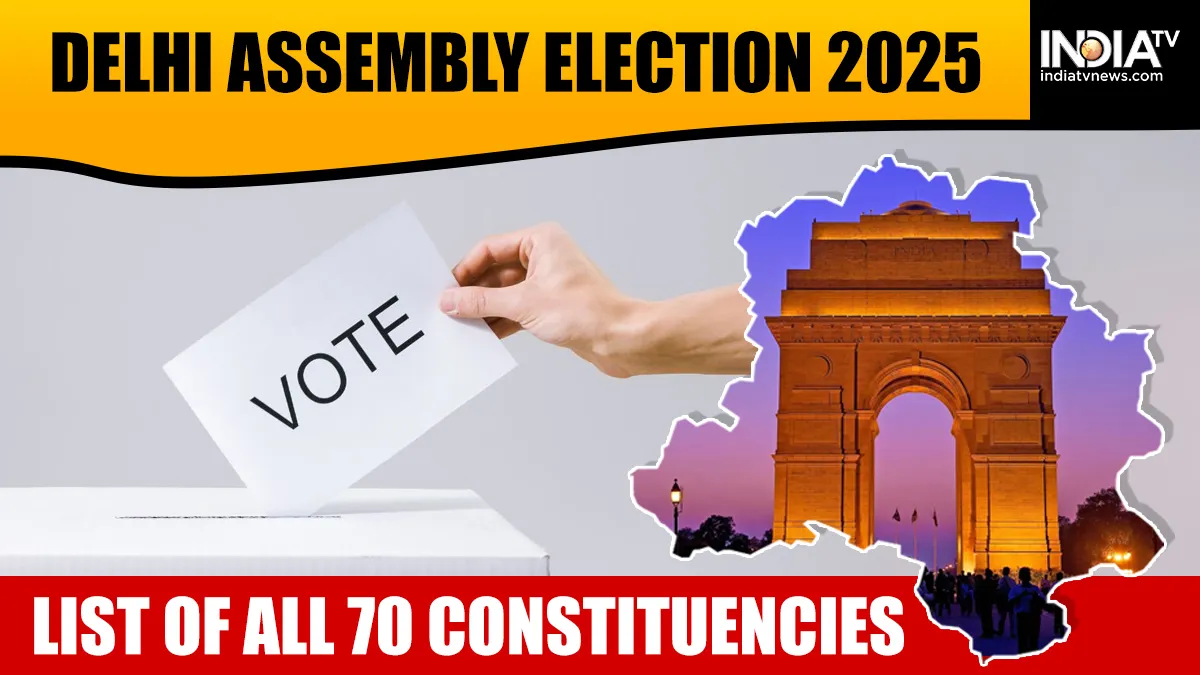 Delhi Assembly Elections 2025: List of all 70 constituencies going to ...