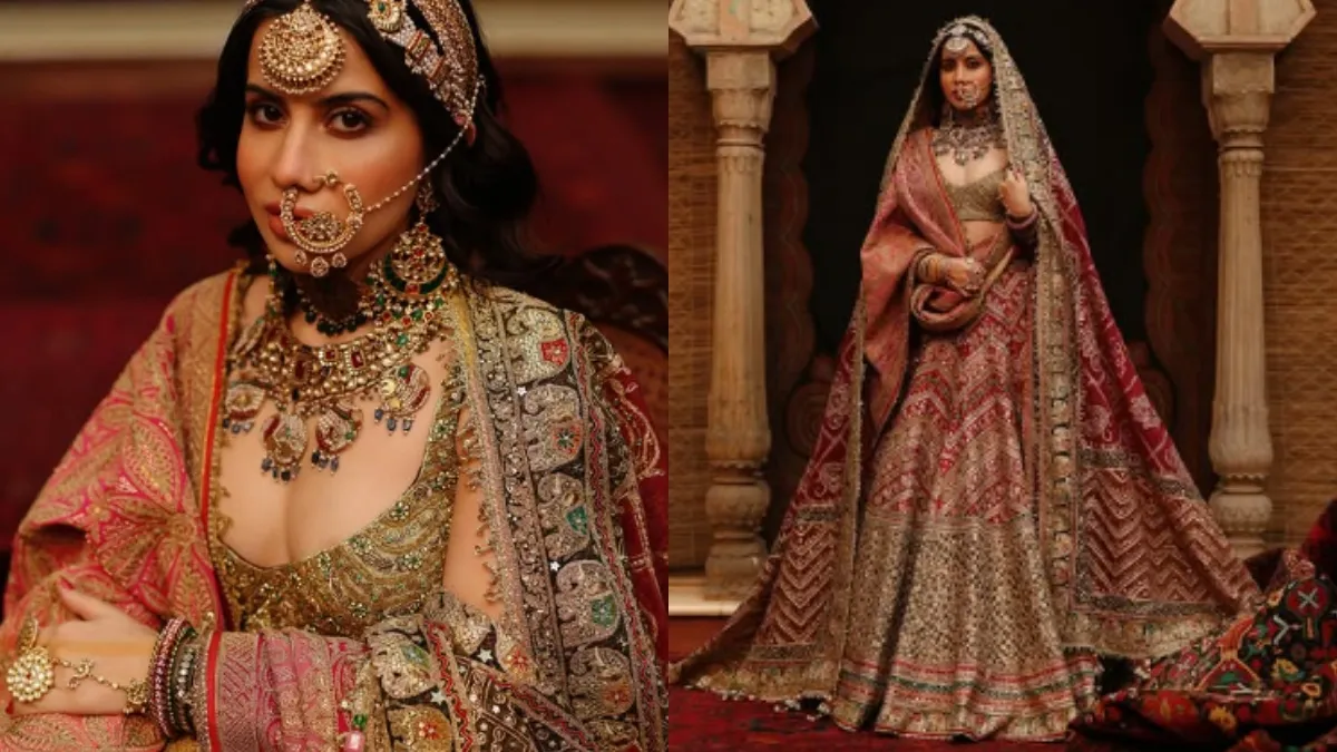 Uorfi Javed redefines bridal fashion in gorgeous traditional couture ...