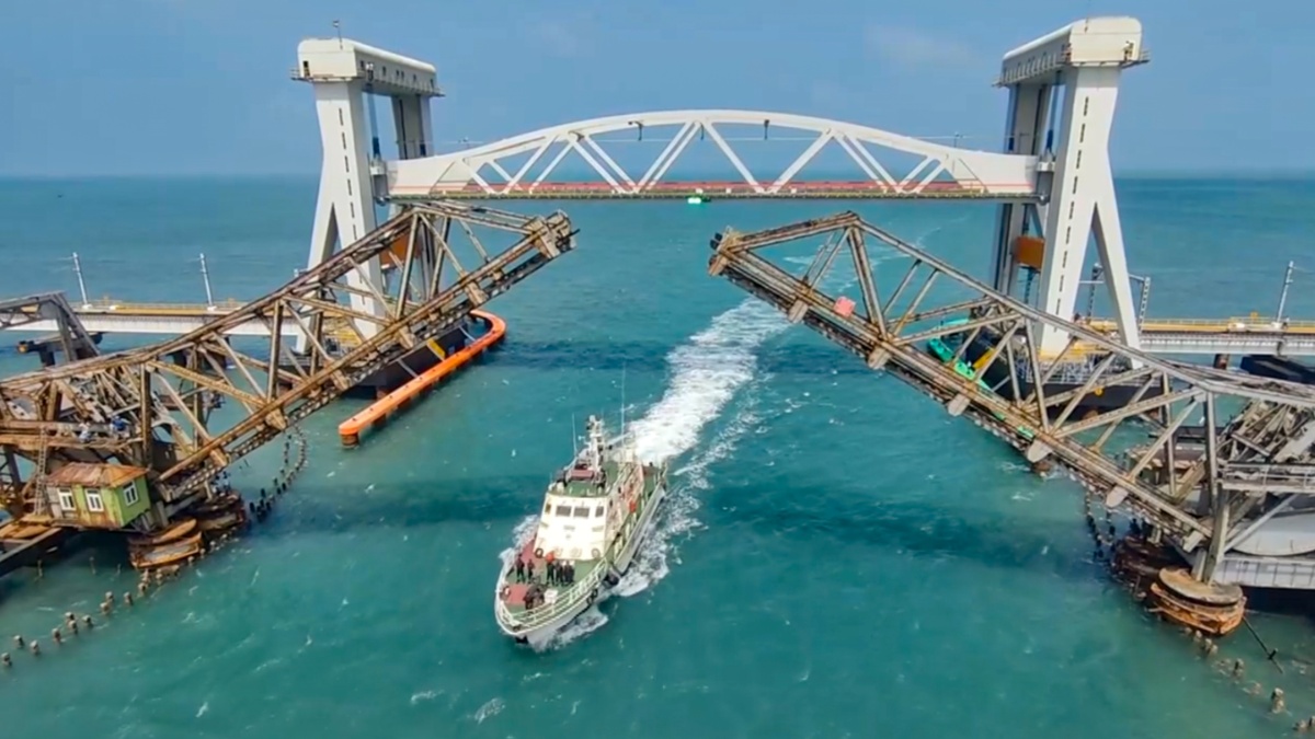 Pamban Bridge, India's first vertical sea bridge, to be inaugurated ...