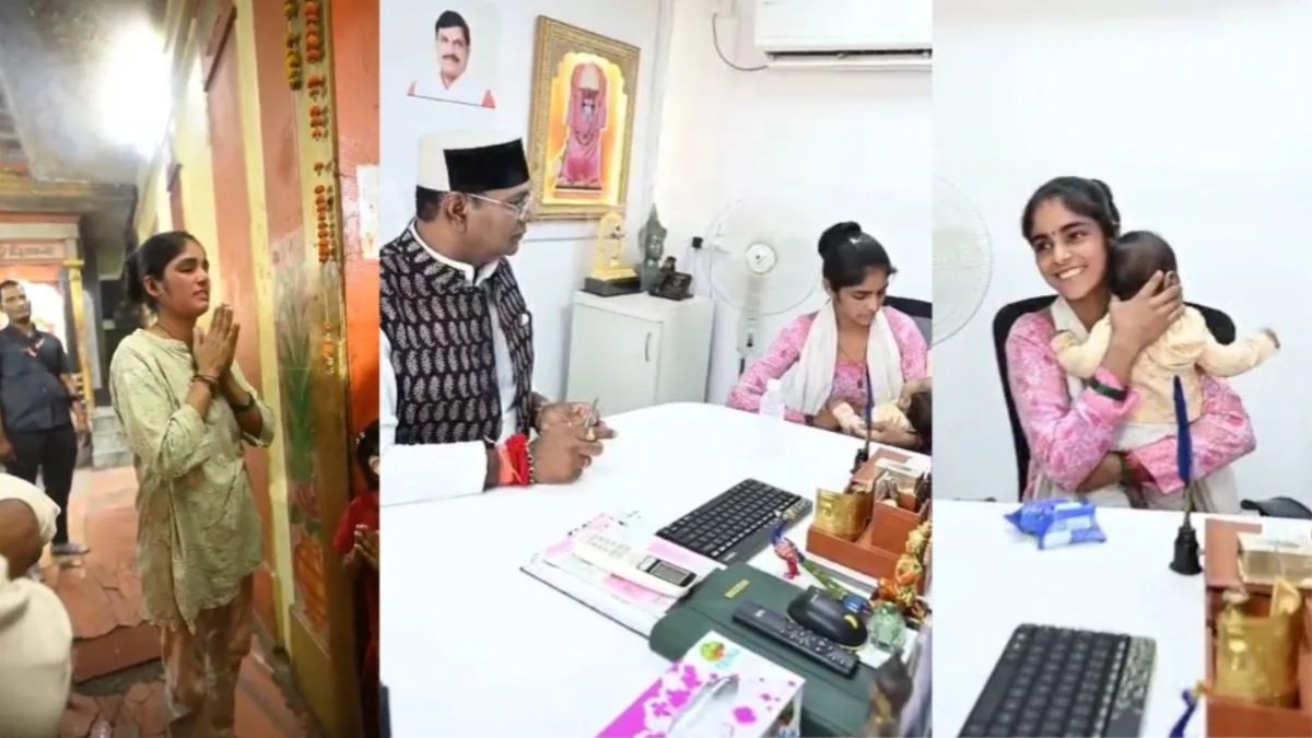 MP Minister Vishwas Sarang helps distressed woman outside temple, ensures job for husband ...
