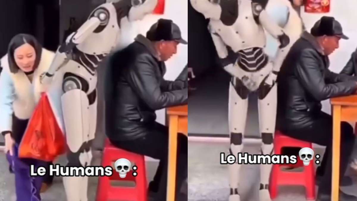 Woman steals bag from AI robot's hand, video goes viral | WATCH ...
