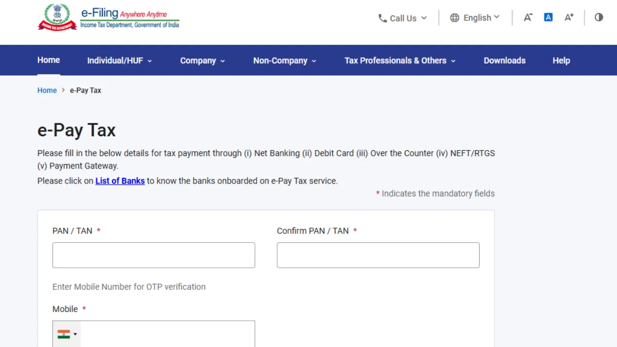 Income Tax Return Filing: Now pay tax in just few clicks with 'e-Pay Tax' feature, full details ...