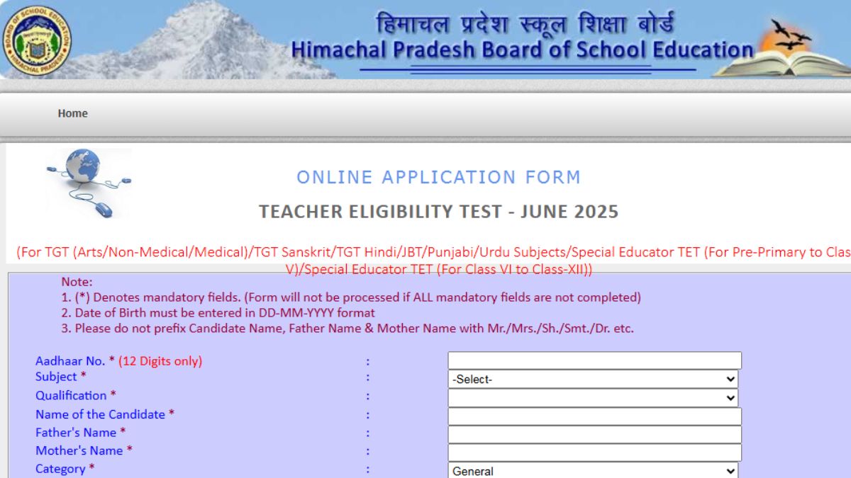 HP TET 2025 June session registration starts, check dates, how to apply ...