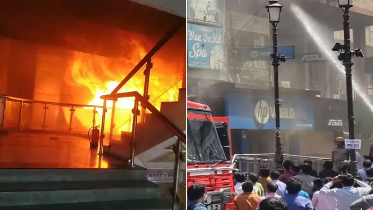 Noida: Massive fire breaks out at multi-storey building in Sector 18 ...