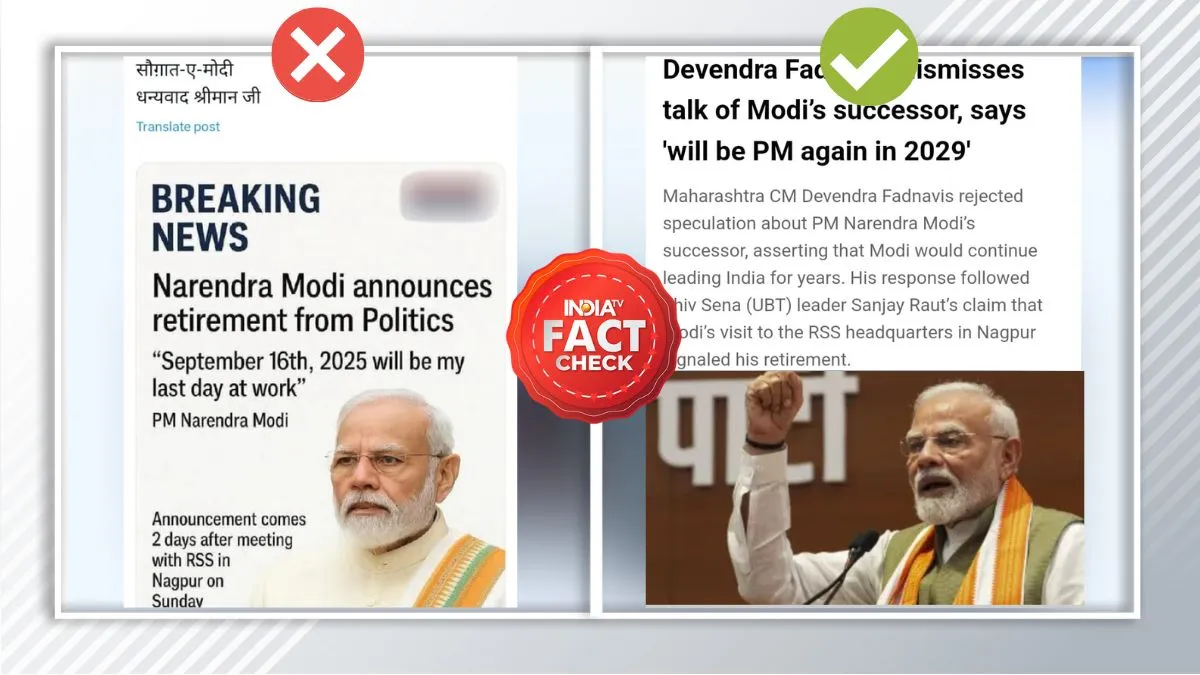 Fact Check: No, PM Modi did not announce retirement, viral social media ...