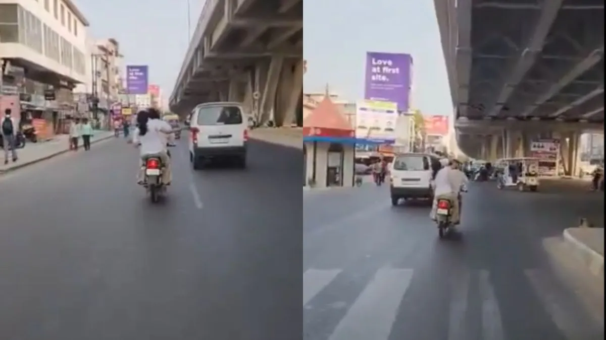 Wife hitting husband with slipper on moving bike in Lucknow sparks ...