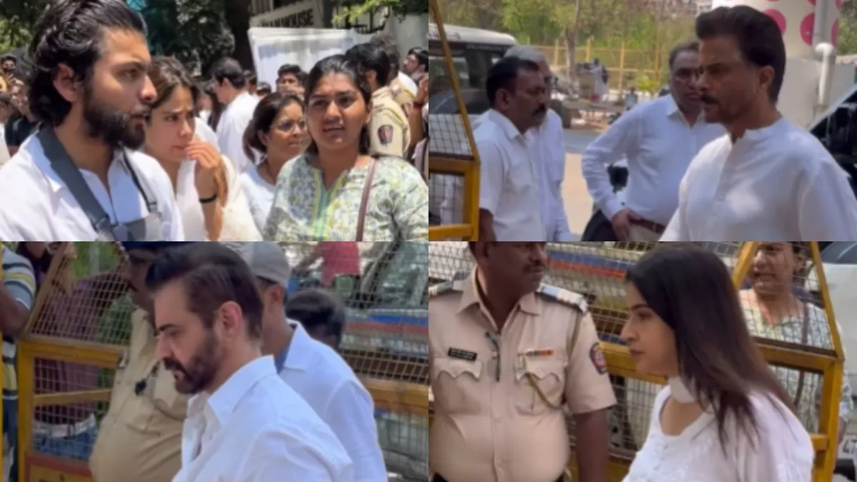Nirmal Kapoor funeral: Bollywood actors Anil Kapoor, Sonam Kapoor and ...