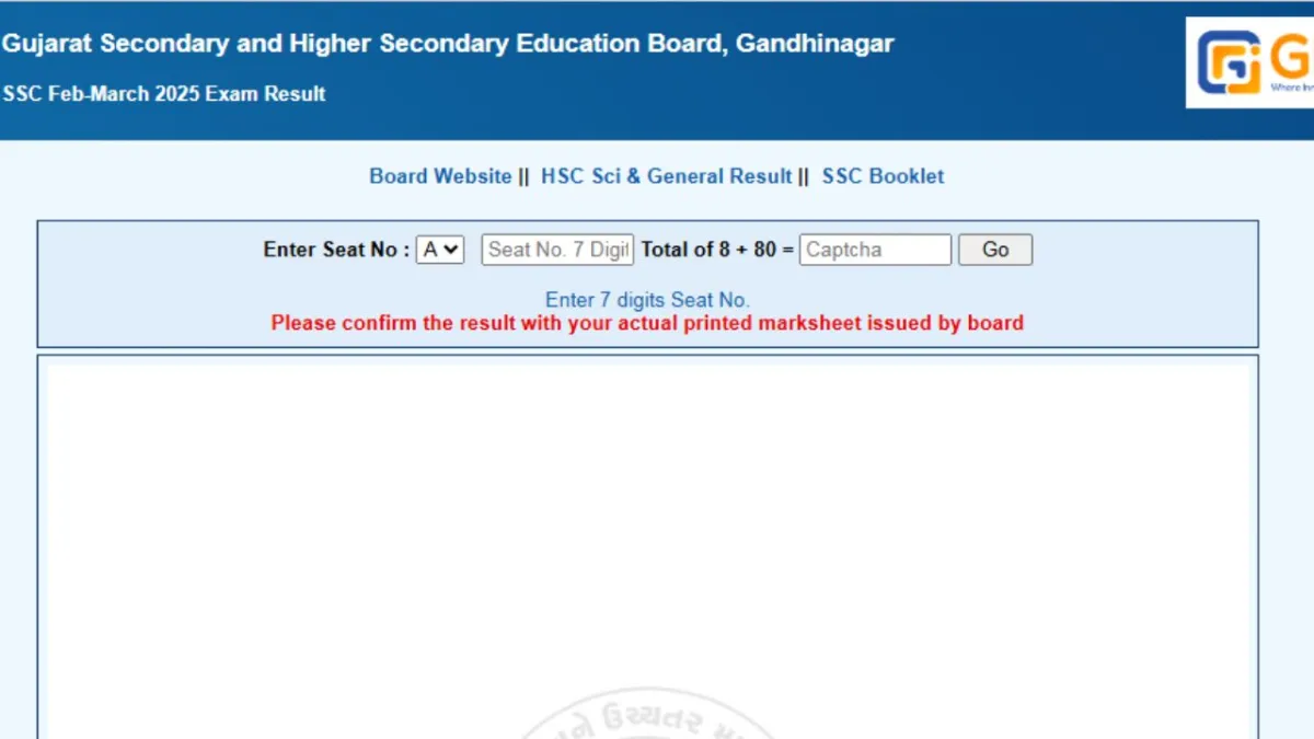 Gujarat Board GSEB 10th results 2025 announced, 83.08 per cent pass ...