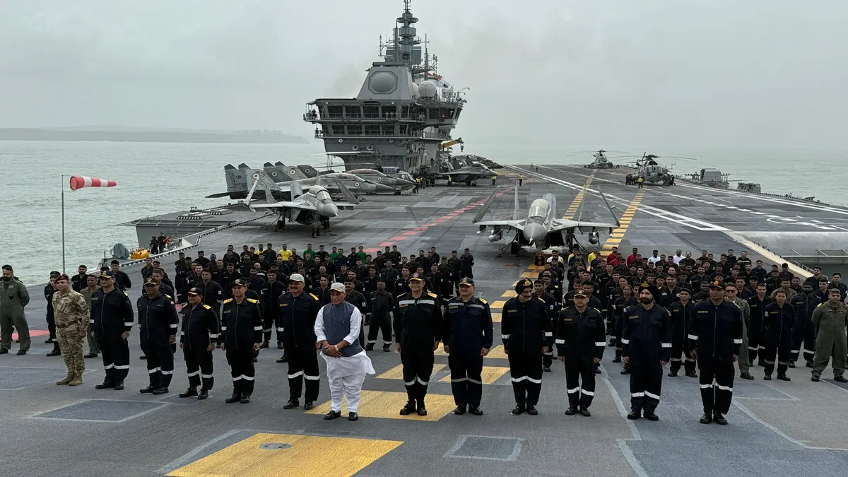 Rajnath Singh visits INS Vikrant, meets naval officers: Know why ...