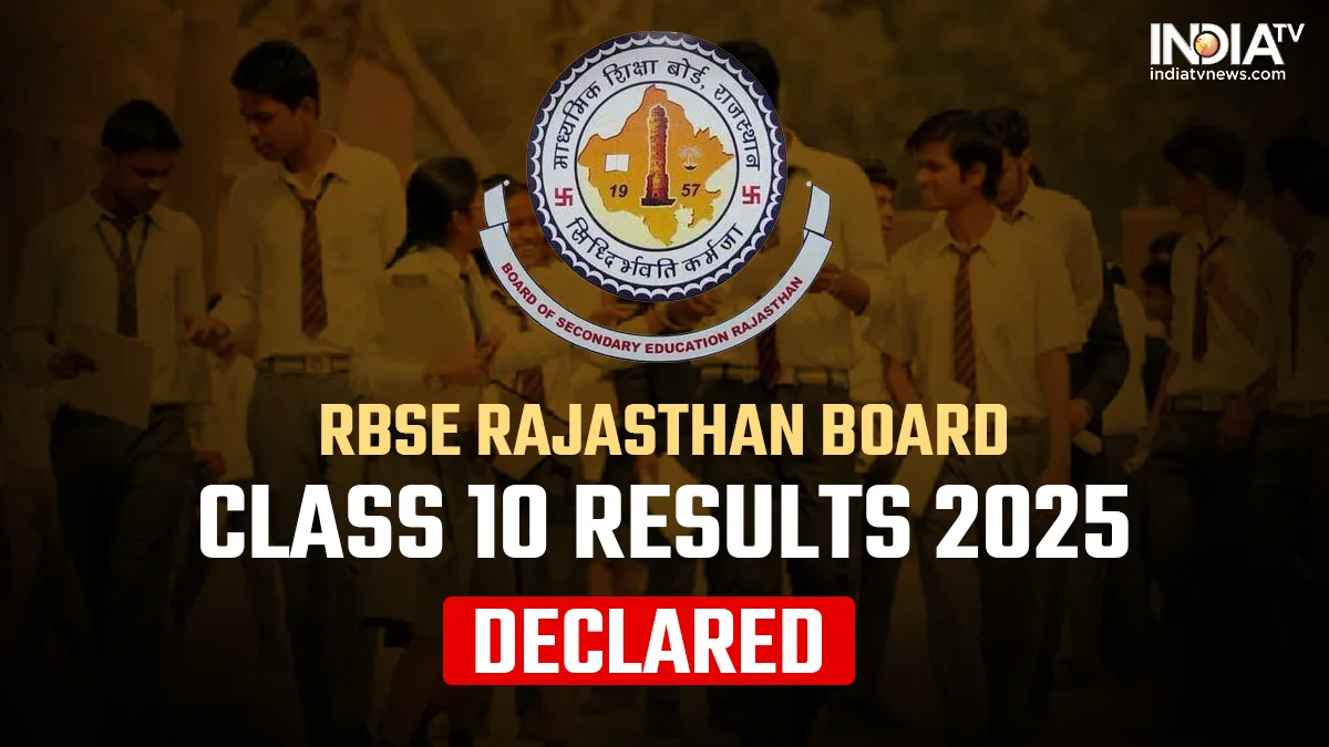 RBSE Rajasthan Board 10th Result 2025 declared: How to download marksheets without roll number ...