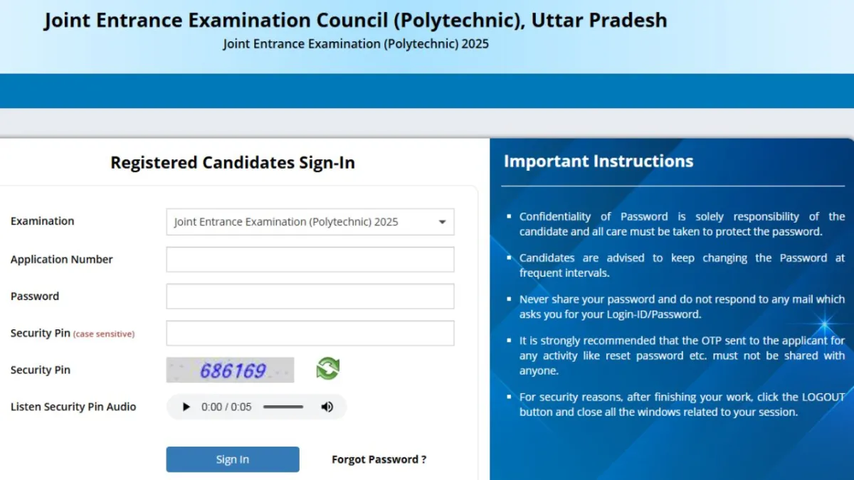 Download UPJEE 2025 Polytechnic Admit Card at jeecup.admissions.nic.in ...