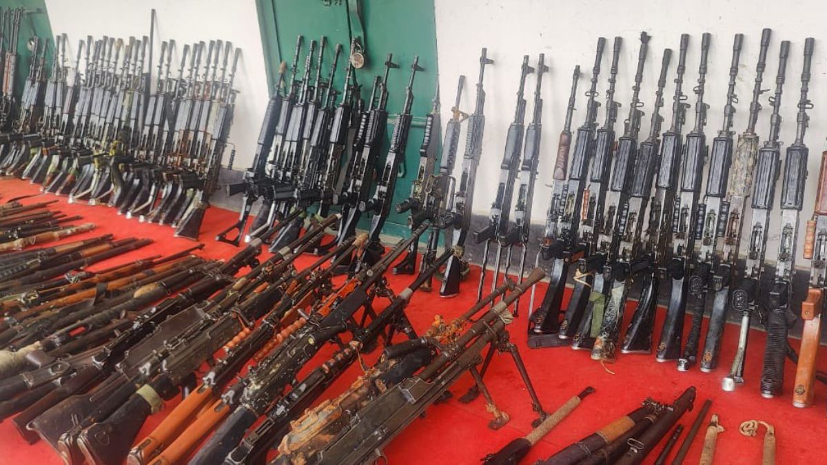 Massive arms recovery in Manipur: Over 300 rifles among other ammunition cache seized | Video ...