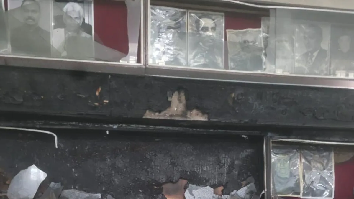 Fire breaks out inside Legislative Assembly in Jammu; photos of ex ...