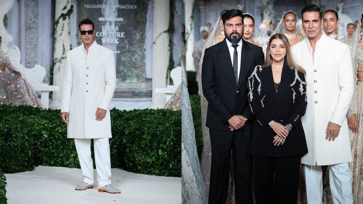 Akshay Kumar turns showstopper for Falguni Shane Peacock at ICW 2025 ...