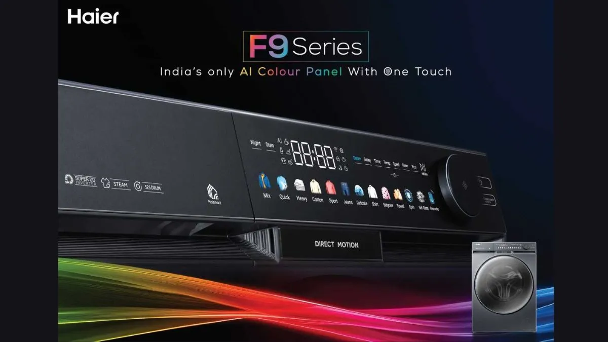Haier unveils F9 Front Load series with India's first AI colour touch panel | Technology News ...