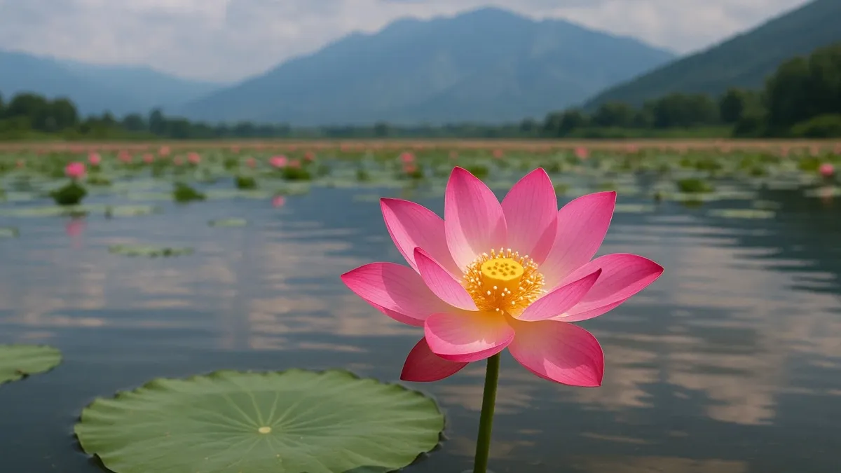 Lotus blooms in Kashmir's Wular Lake after 30 years, brings hope and ...