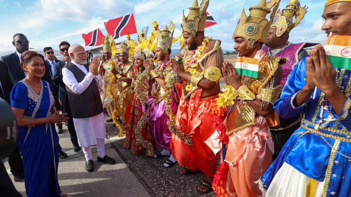 PM Modi receives historic welcome in Trinidad and Tobago, to be honoured with nation's highest ...