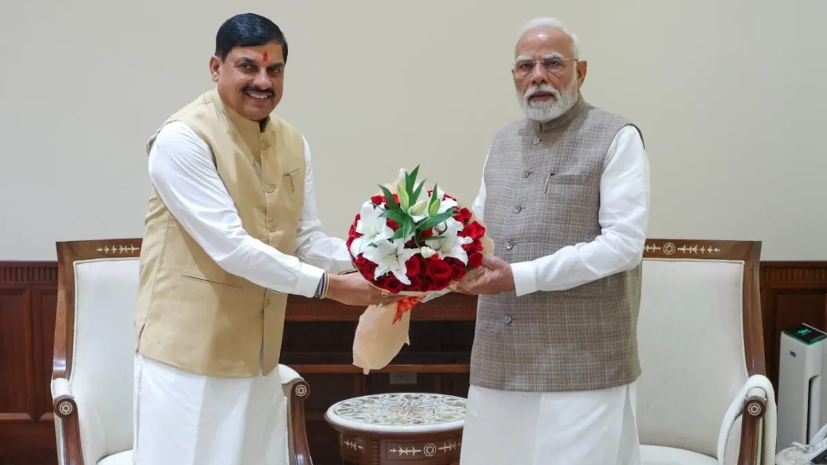 Madhya Pradesh CM Mohan Yadav meets PM Modi, presents 18-month ...