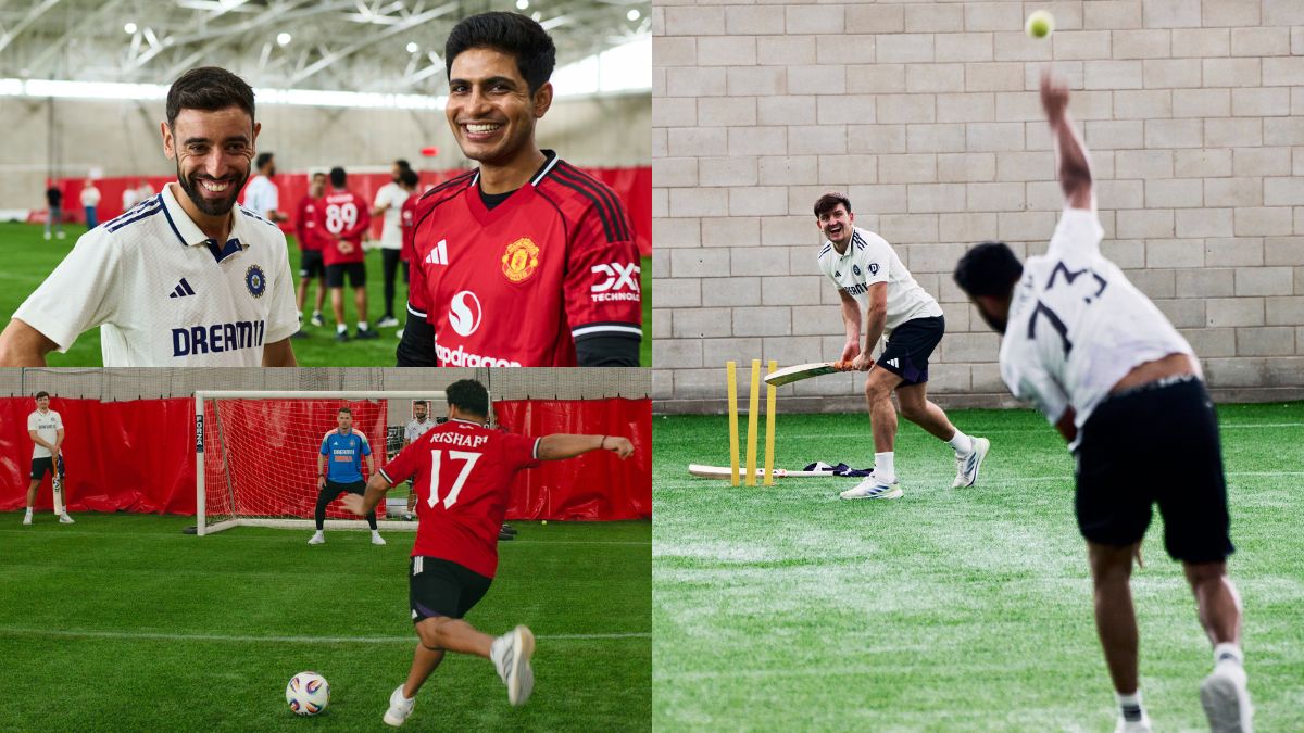 Cricket meets Football as Team India, Manchester United players bond ...
