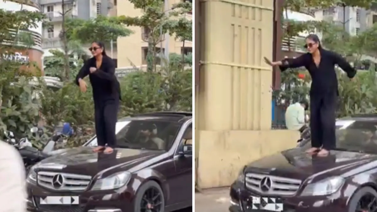 Woman dances on bonnet of moving car in Mumbai for reel; booked | Watch ...