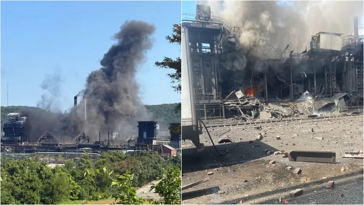 Several trapped under rubble after explosion at steel coking plant near ...