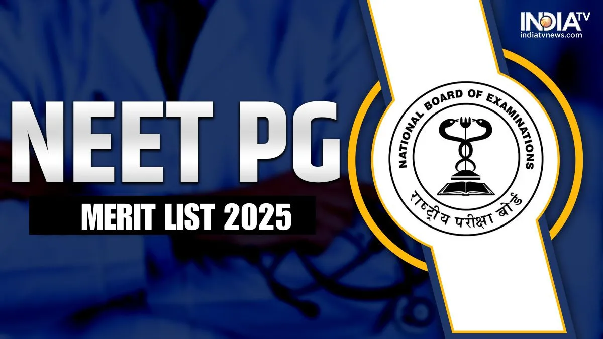 NEET PG 2025 merit list released for 50% All India Quota seats; check marks, ranks at natboard ...