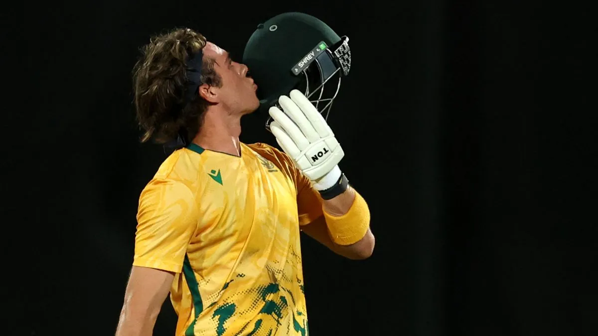 Dewald Brevis breaks Faf du Plessis' all-time record for South Africa with blitzkrieg against ...