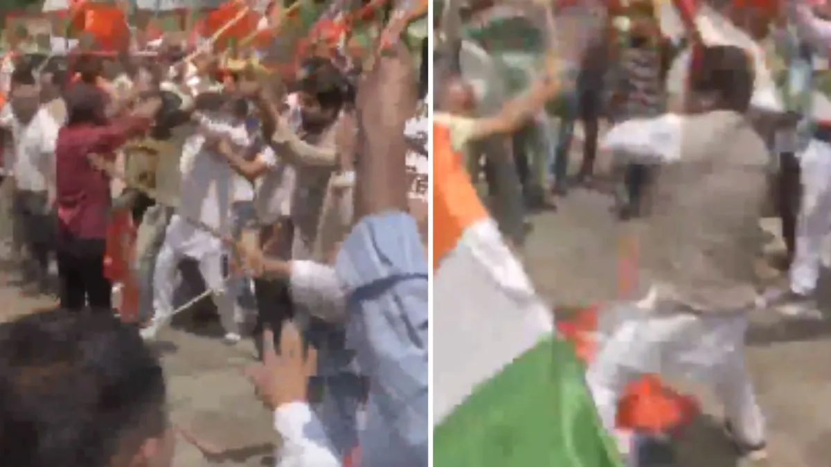 BJP, Congress workers clash in Patna over abuses hurled at PM Modi ...