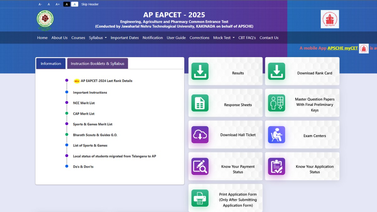 AP EAMCET Seat Allotment Result 2025: How to check at cets.apsche.ap.gov.in | Exam-results News ...