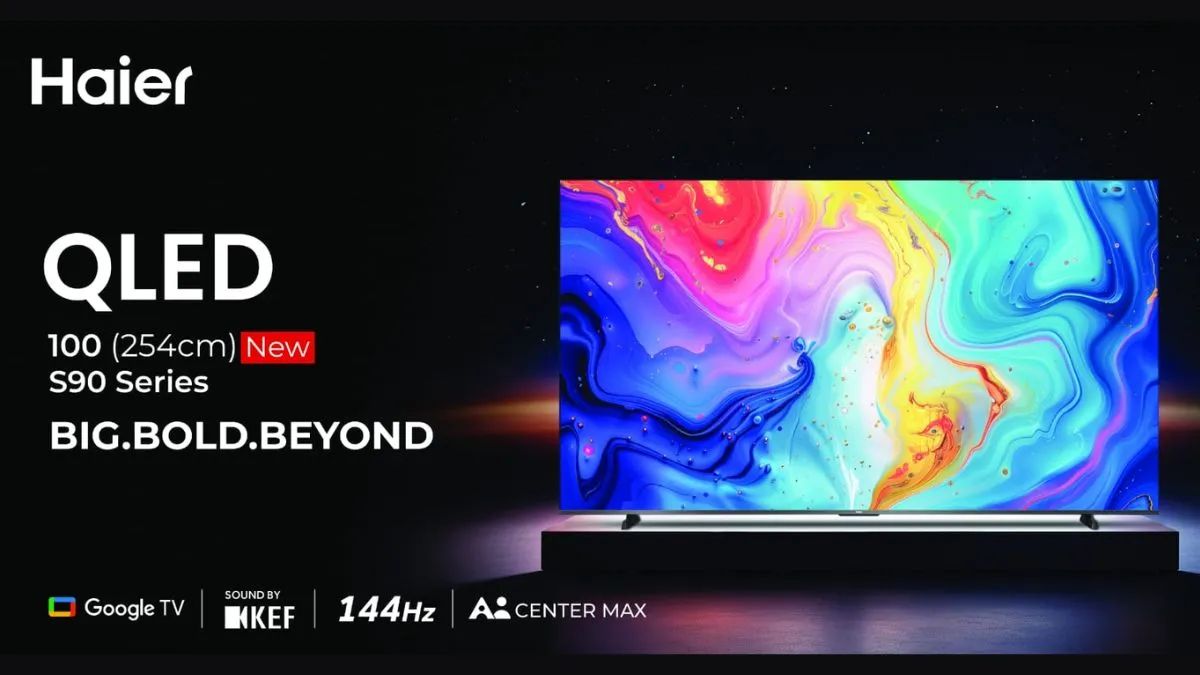Haier S90 QLED TV debuts in India: 100-inch big screen, Dolby Atmos and Google TV | Technology ...