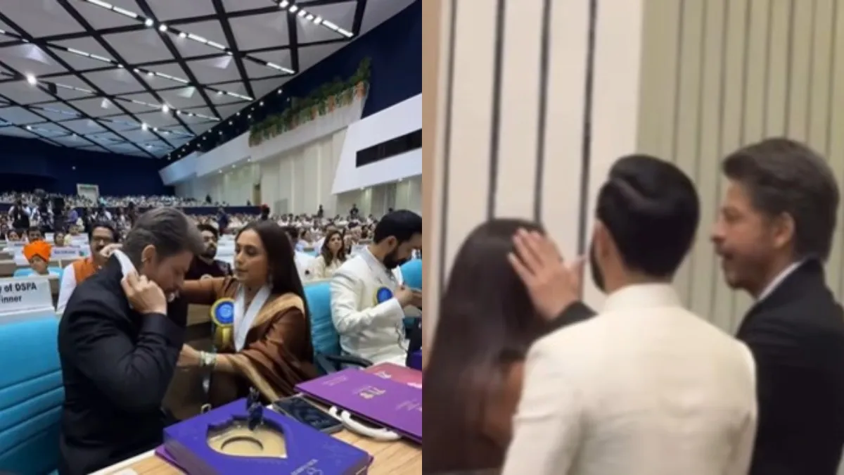Sweet Shah Rukh Khan-Rani Mukerji moments steal spotlight at National Film Awards 2025 ...