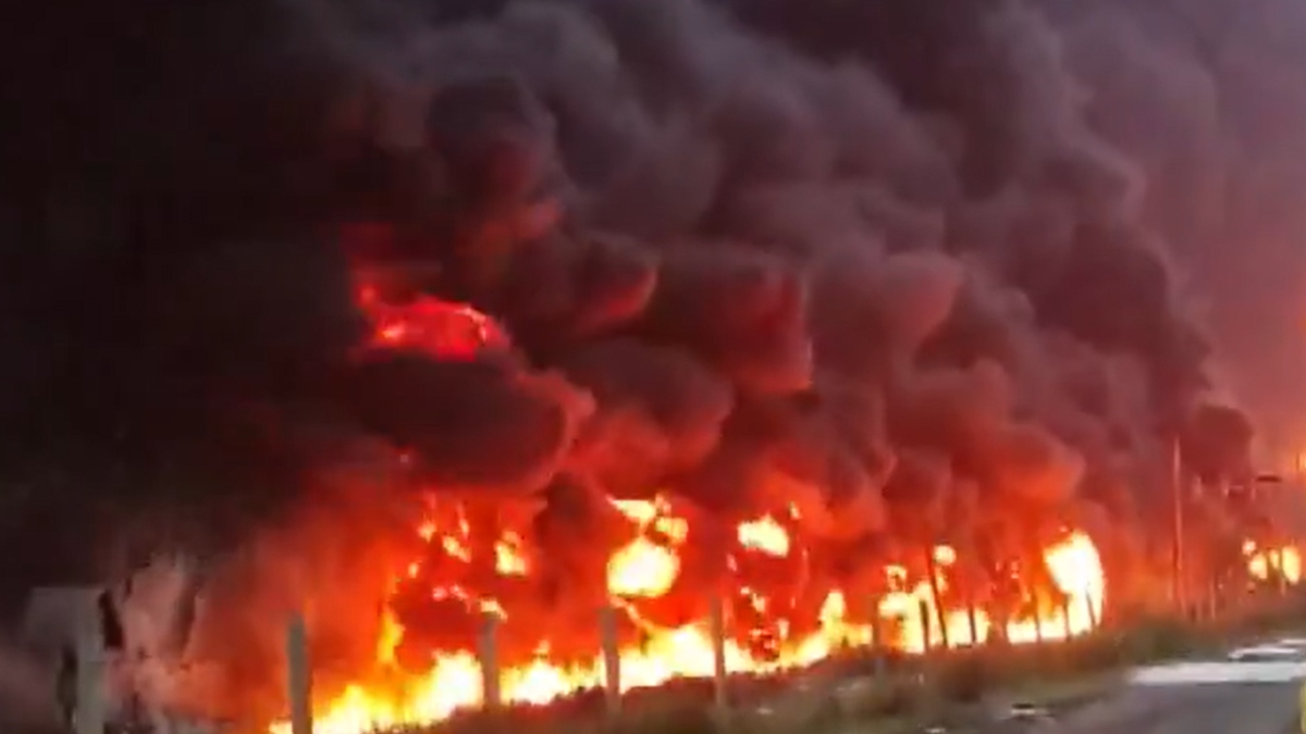 Massive fire breaks out at fertiliser plant in Gujarat's Mehsana, two workers killed | Video ...