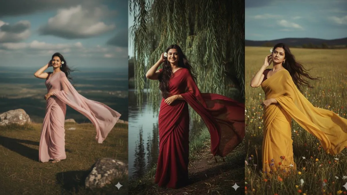 Google Gemini retro AI saree image prompt: Top prompts to create photos ...