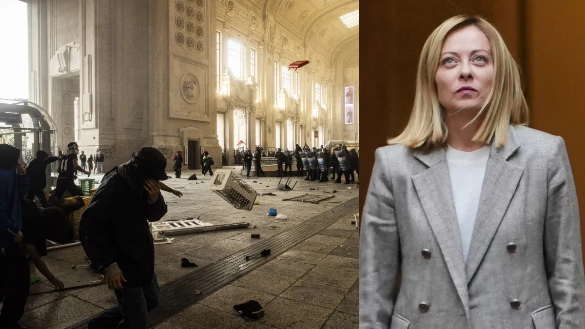 Protests against Italy's PM Giorgia Meloni turn violent in several ...