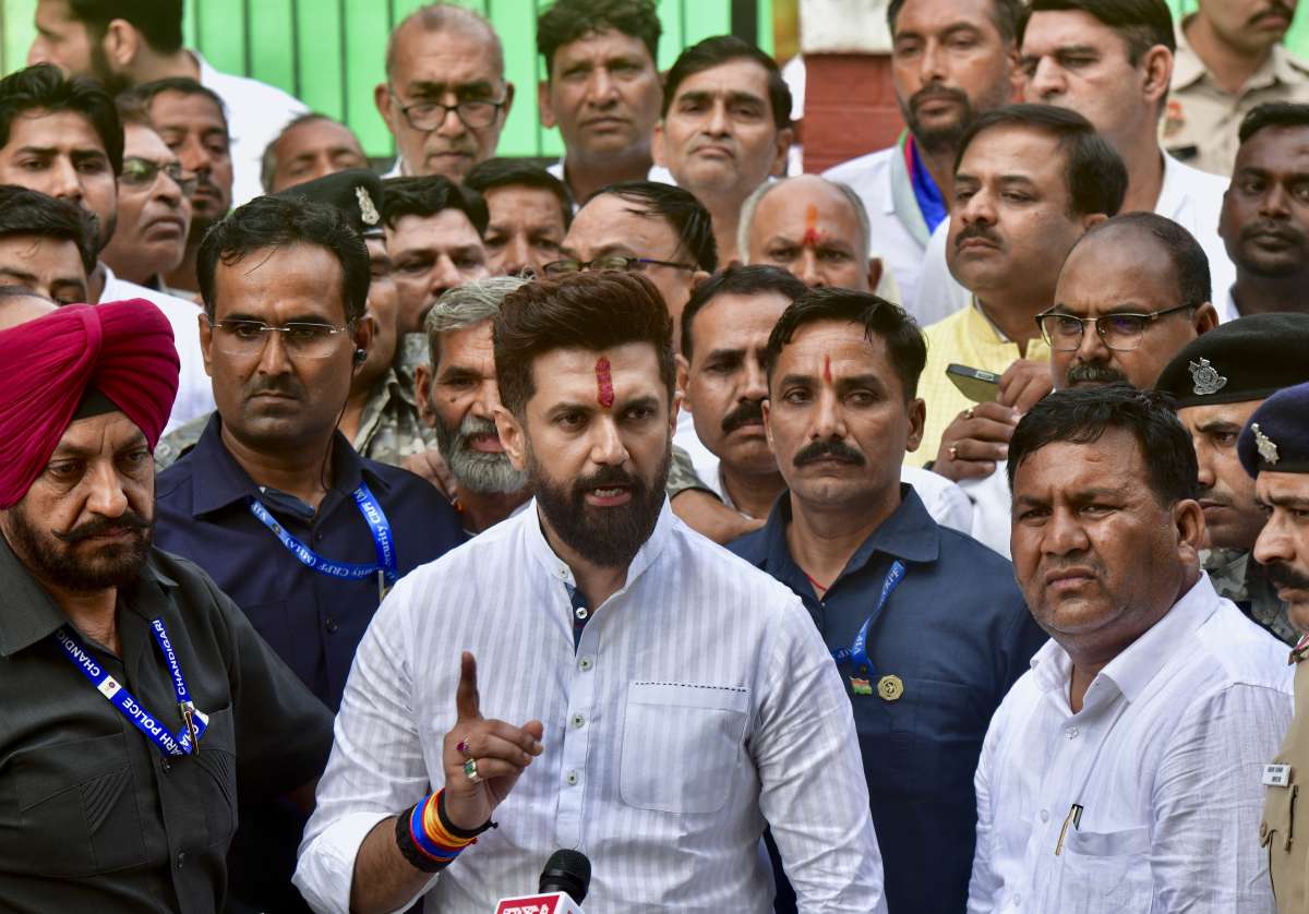 Chirag Paswan's LJP-RV fields Raju Tiwari from Bihar's Govindganj, Hulas Pandey in Brahampur ...
