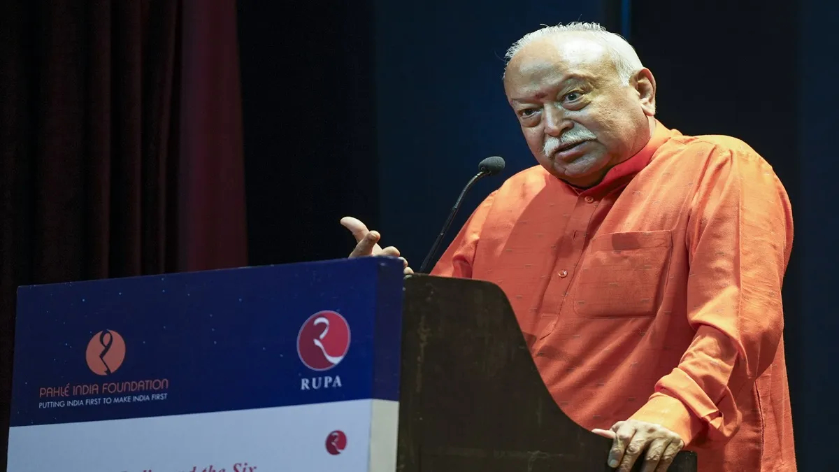 Video: Mohan Bhagwat urges swadeshi and self-reliance, says 'Dependence ...