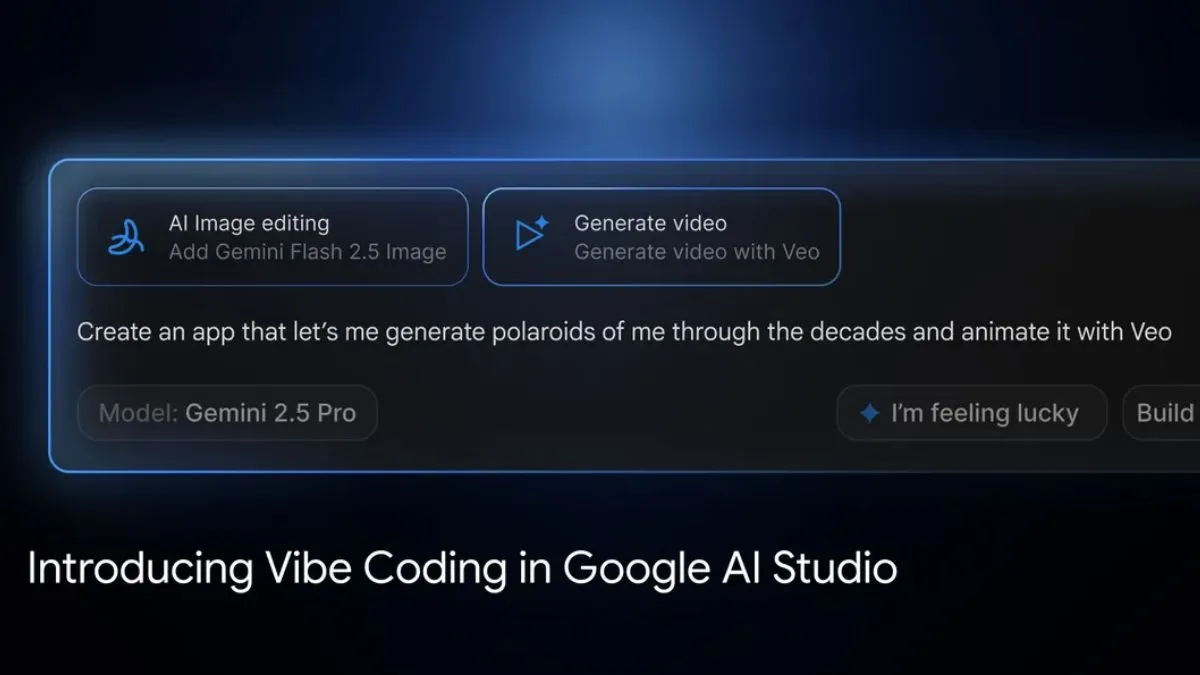 Google introduces Vibe Coding in Gemini AI Studio: Build apps with simple prompts | Technology ...