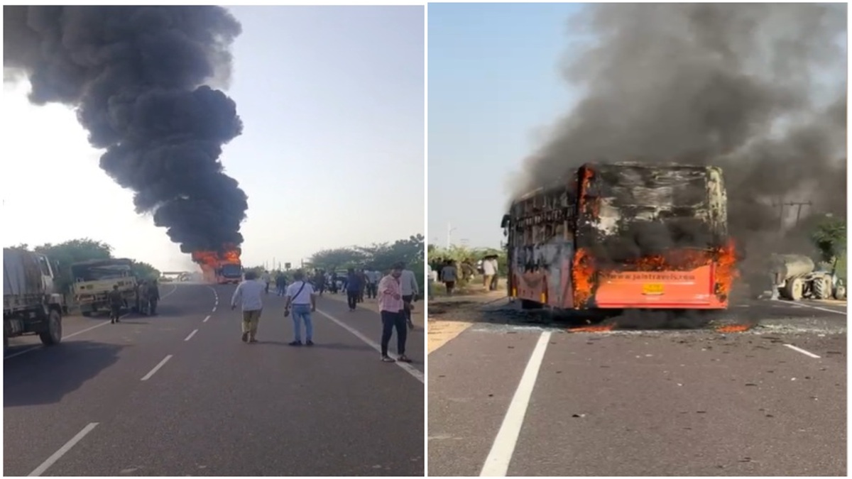 20 burnt alive, several others injured as moving bus goes up in flames ...