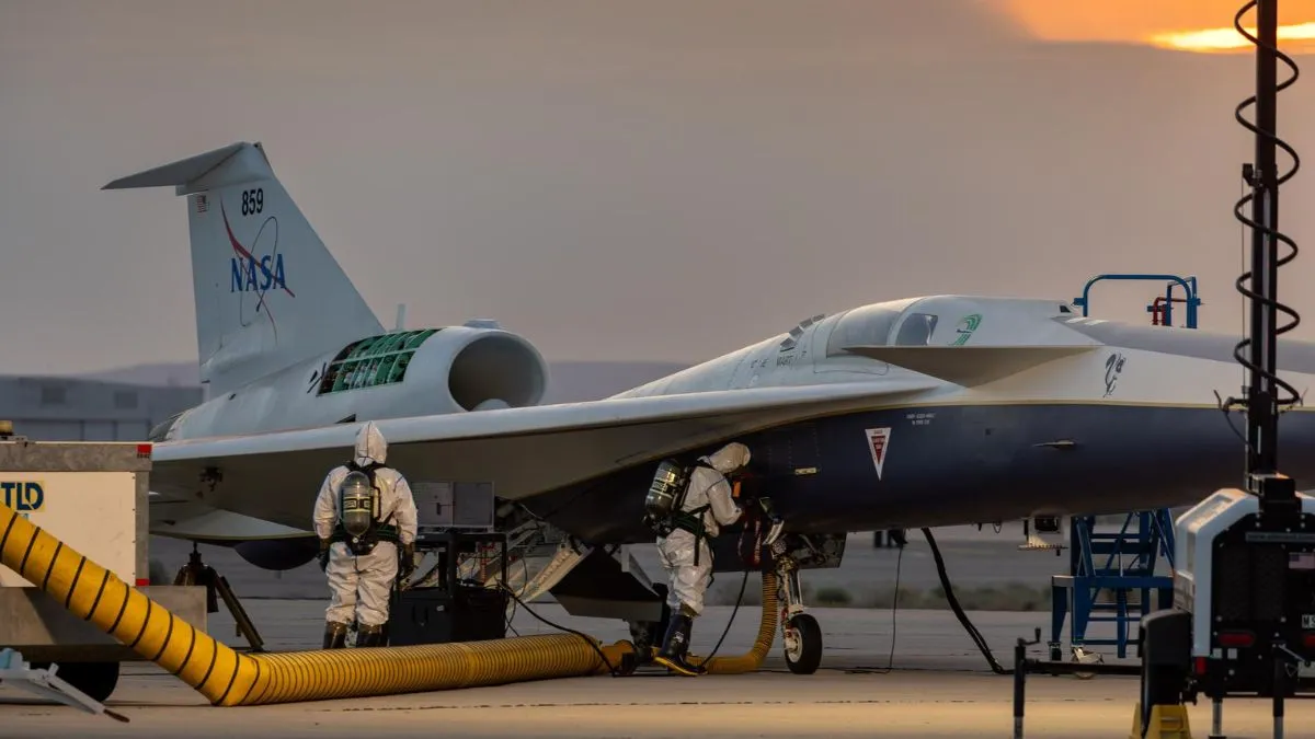 NASA's quiet Supersonic Jet X-59 completes first flight over California ...