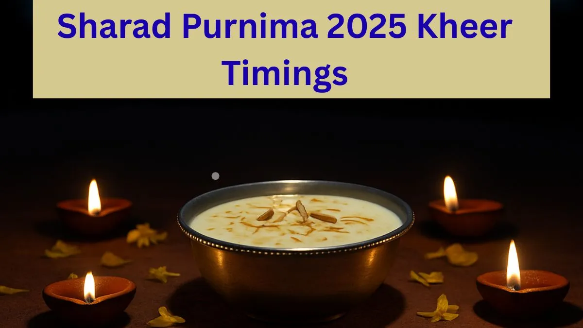 Sharad Purnima 2025 kheer timing: Best time to place kheer under ...