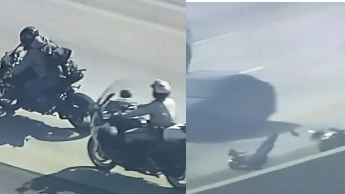 Man accused of killing US cop knocked off bike in high-speed chase in ...