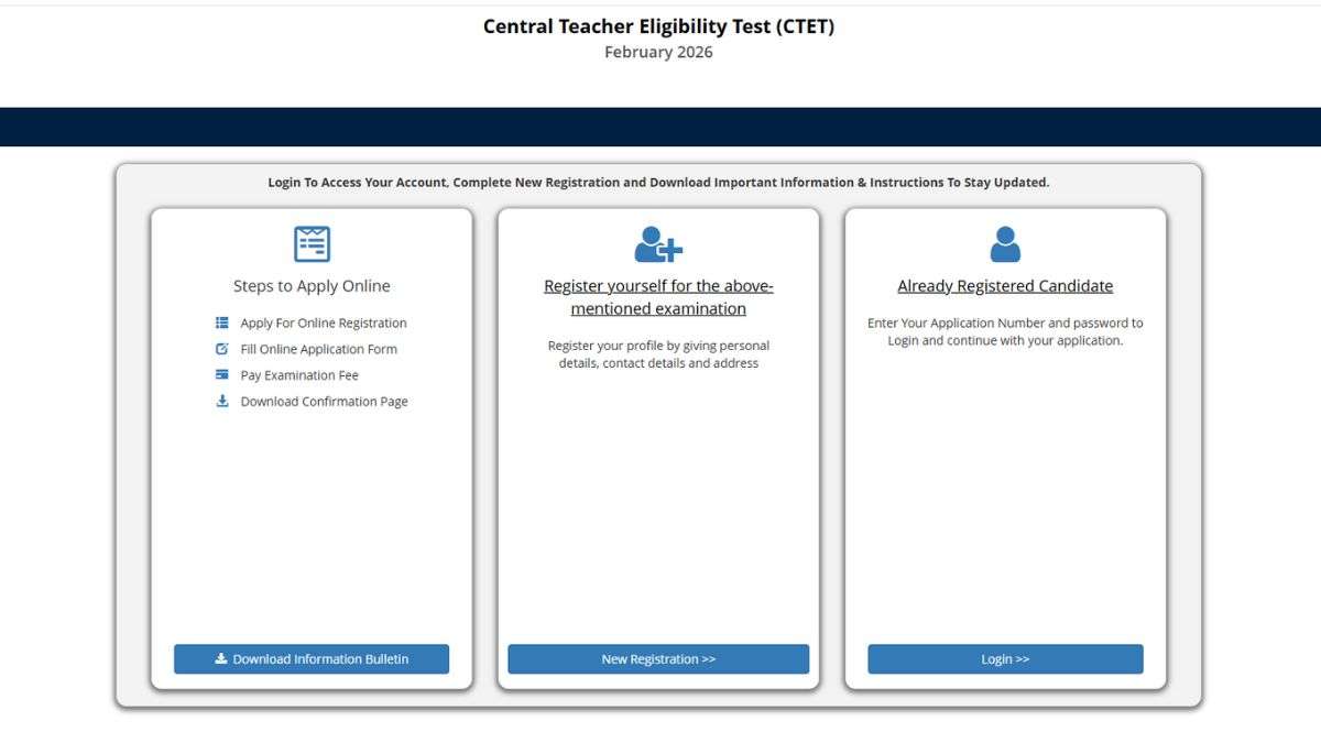 CBSE CTET December registration 2025 begins; check eligibility criteria, educational ...