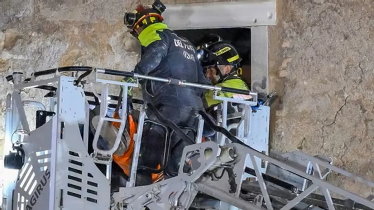 Medieval tower partly collapses in Rome; one rescued, several injured ...