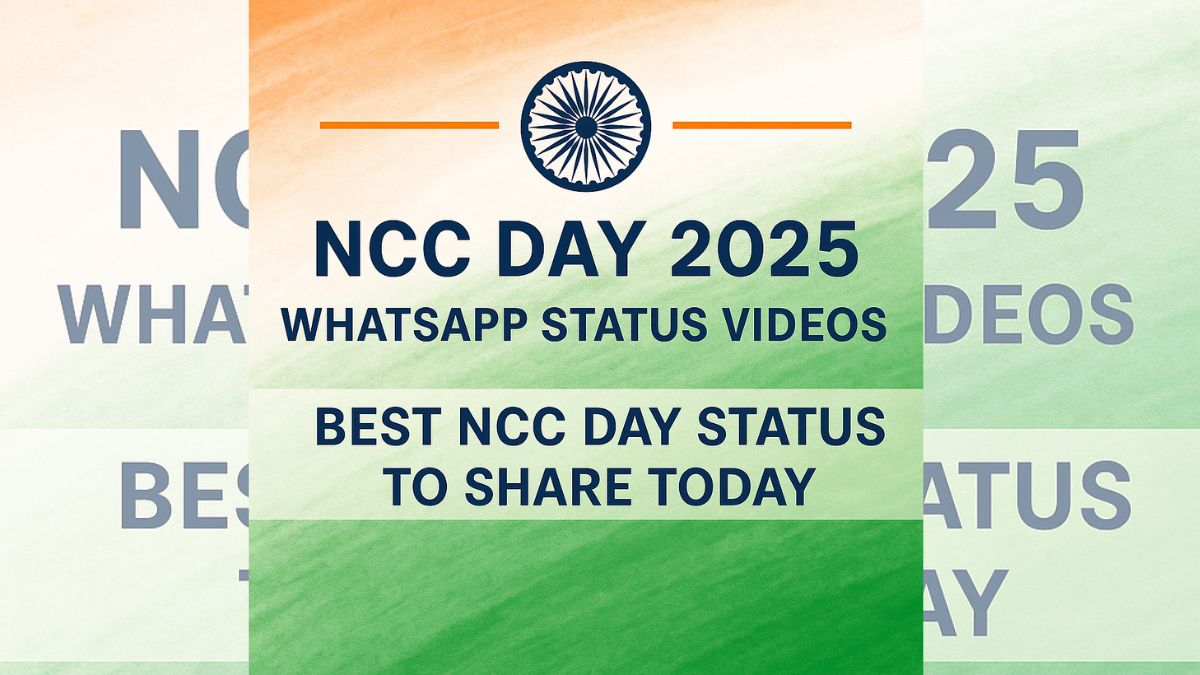 NCC Day 2025 WhatsApp status | Best NCC Day video status to share ...