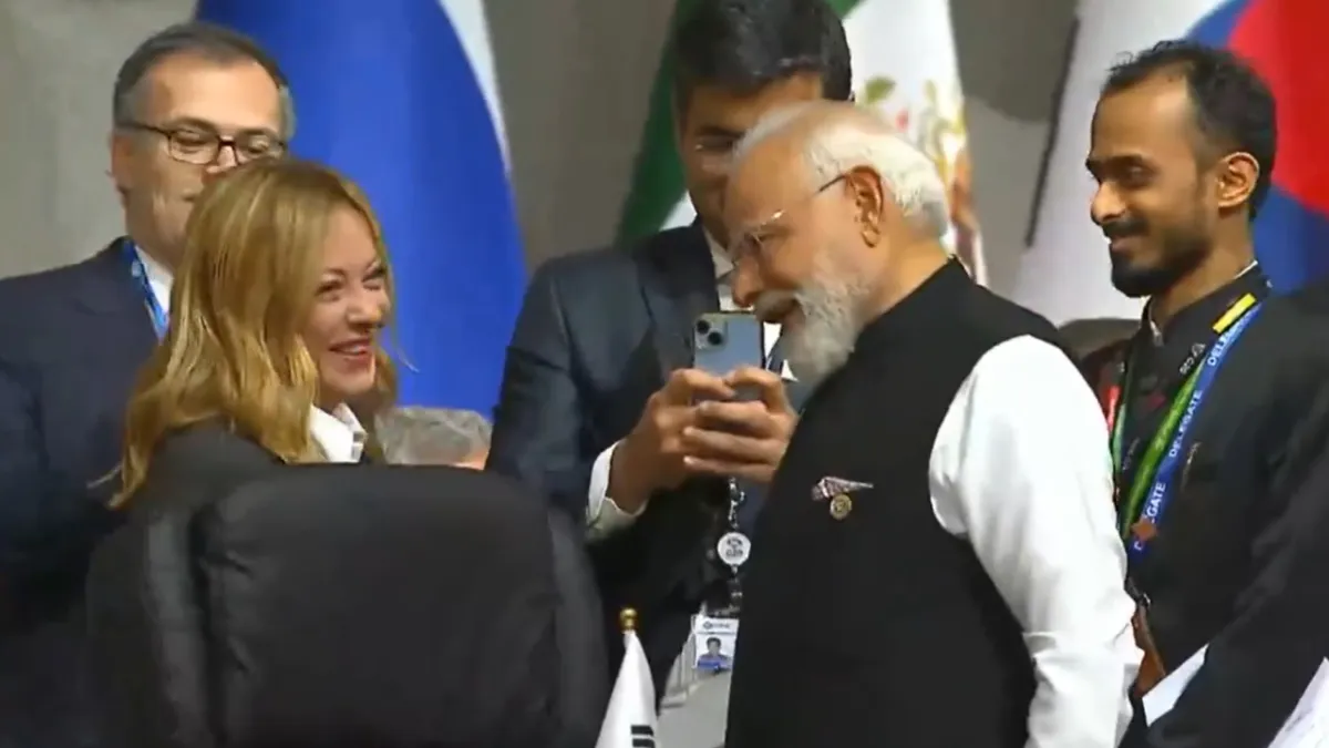 WATCH: PM Modi's candid moments with Giorgia Meloni, Brazil's Lula ...