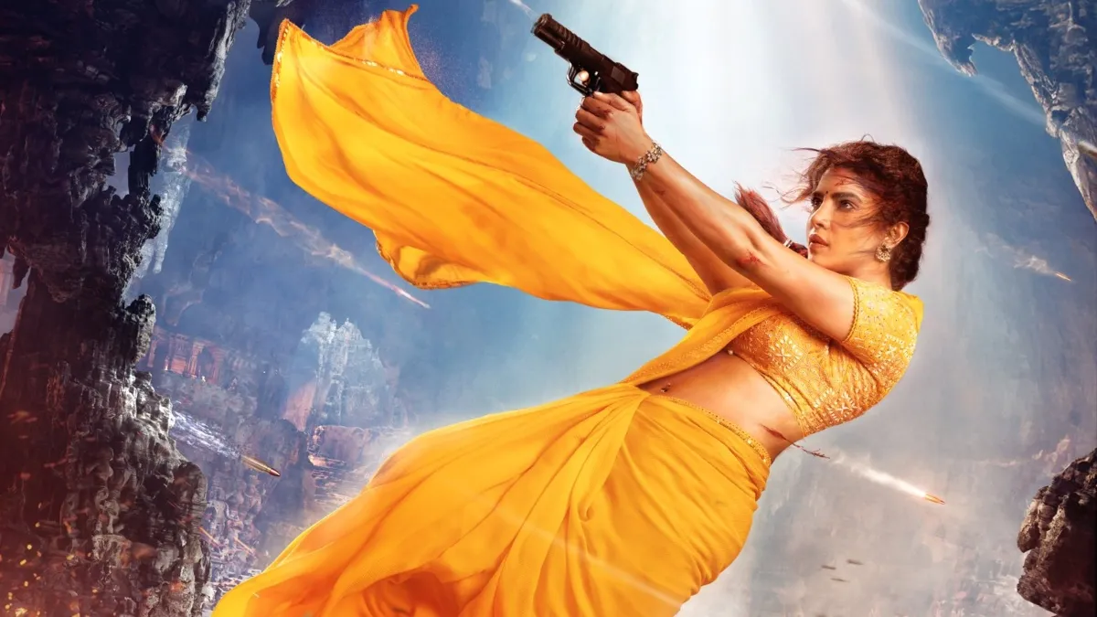 Globetrotter: Priyanka Chopra wears saree, fires a gun in first-look poster from SS Rajamouli's ...