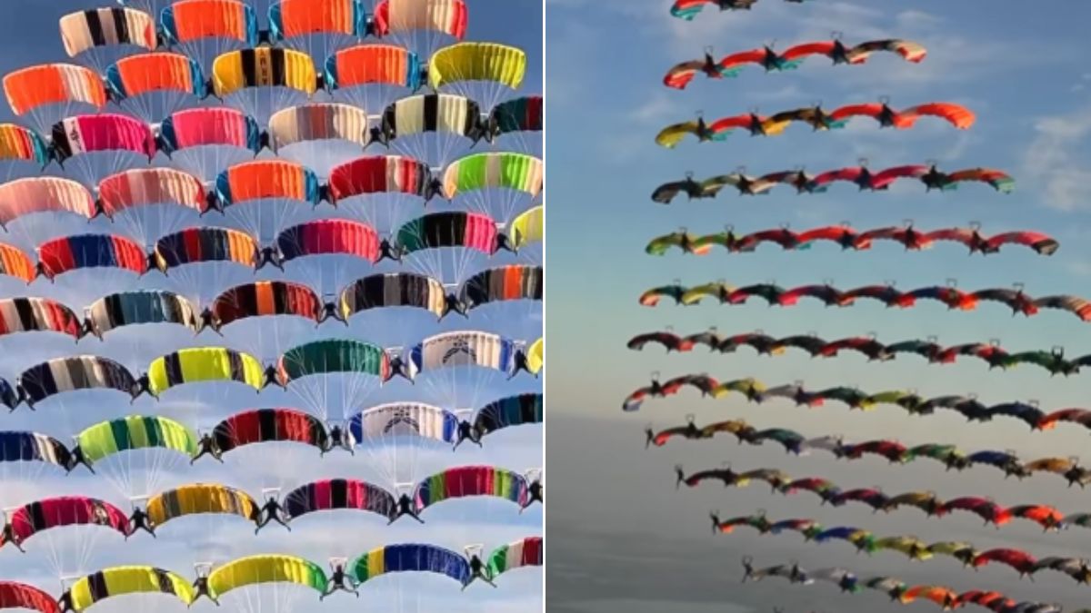 104 skydivers set world record over Florida: Watch mesmerizing video ...