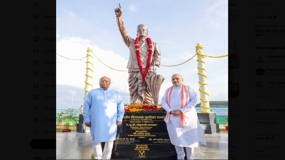 Veer Savarkar statue unveiled in Andaman: Mohan Bhagwat, Amit Shah ...