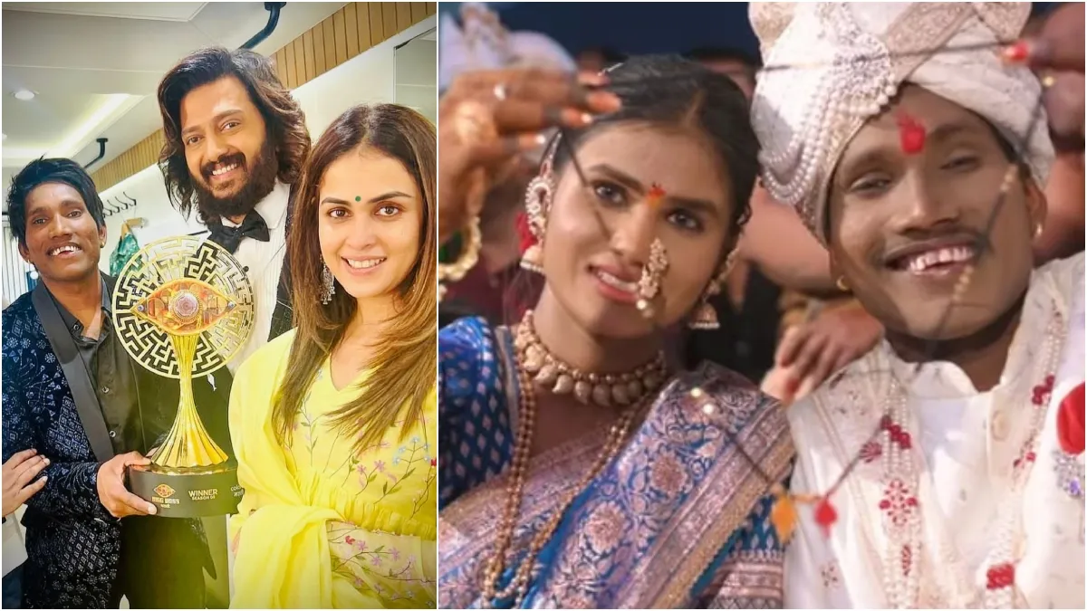 Bigg Boss Marathi 5 winner Suraj Chavan marries childhood friend Sanjana; Ankita ...