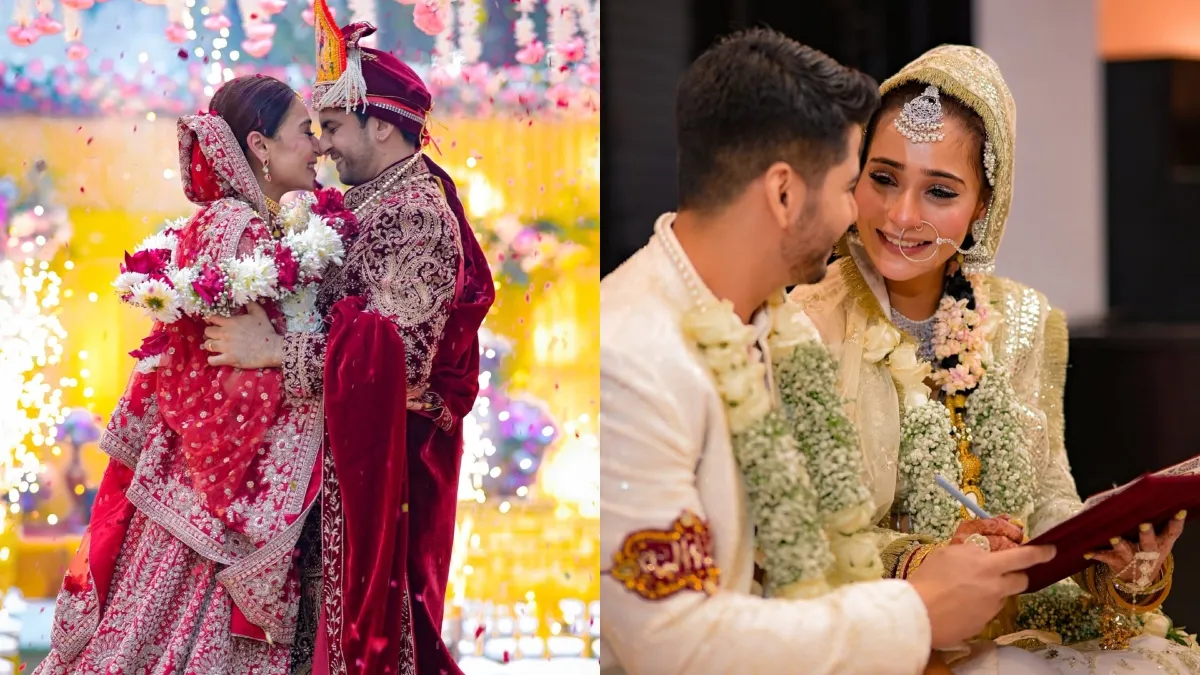 Saaraa Khan, Krrish Pathak marry in interfaith Hindu-Muslim ceremonies; first photos out | Tv ...